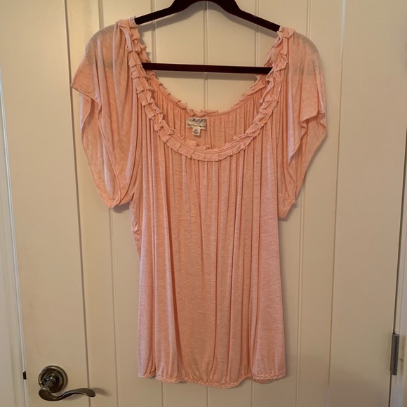 m.i.i.p | Tops | Miip Pink Ruffle Top | Poshmark